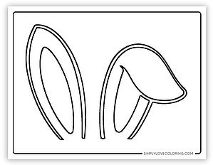 17 Printable Easter Bunny Ears (Free PDF Downloads) - Simply Love Coloring