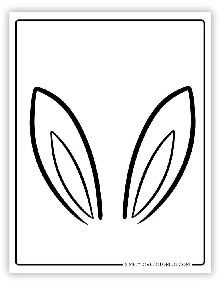 17 Printable Easter Bunny Ears (Free PDF Downloads) - Simply Love Coloring