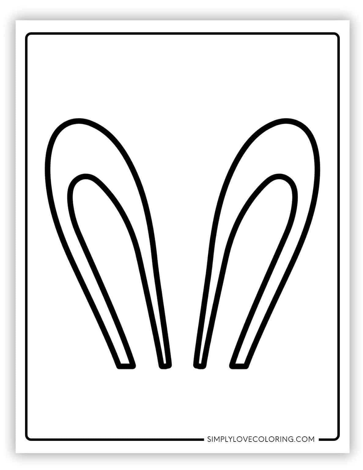 17 Printable Easter Bunny Ears (Free PDF Downloads) - Simply Love Coloring