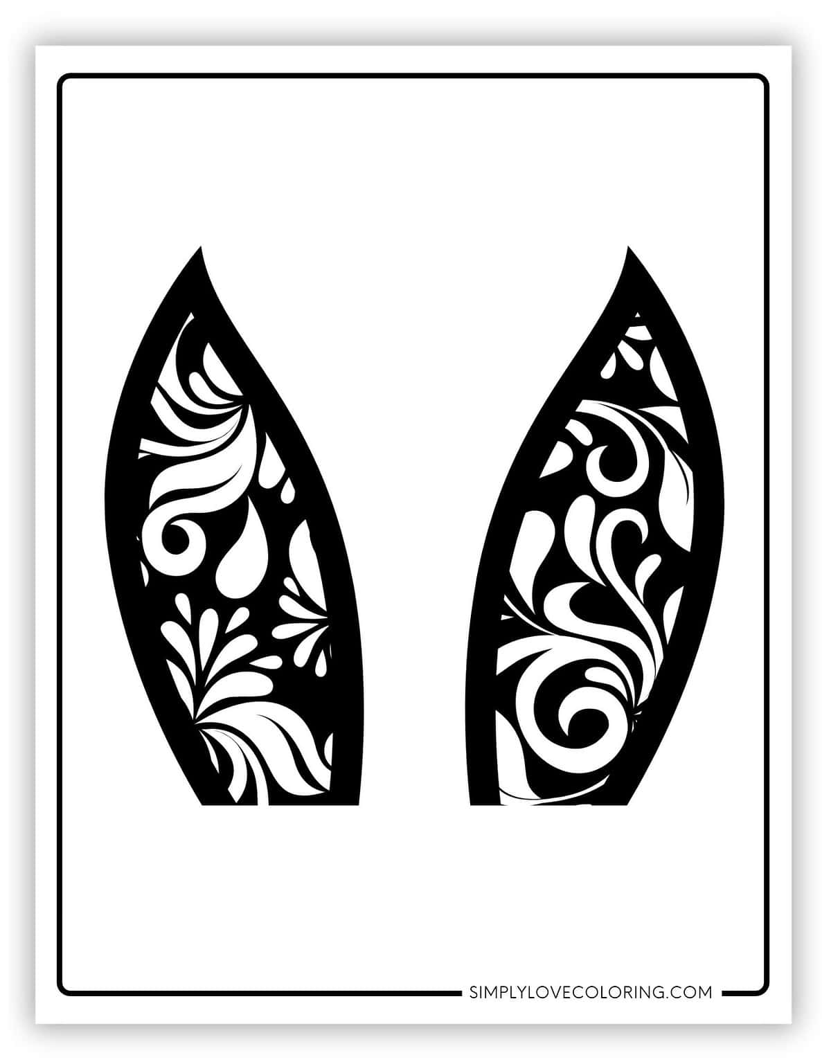 17 Printable Easter Bunny Ears (Free PDF Downloads) - Simply Love Coloring