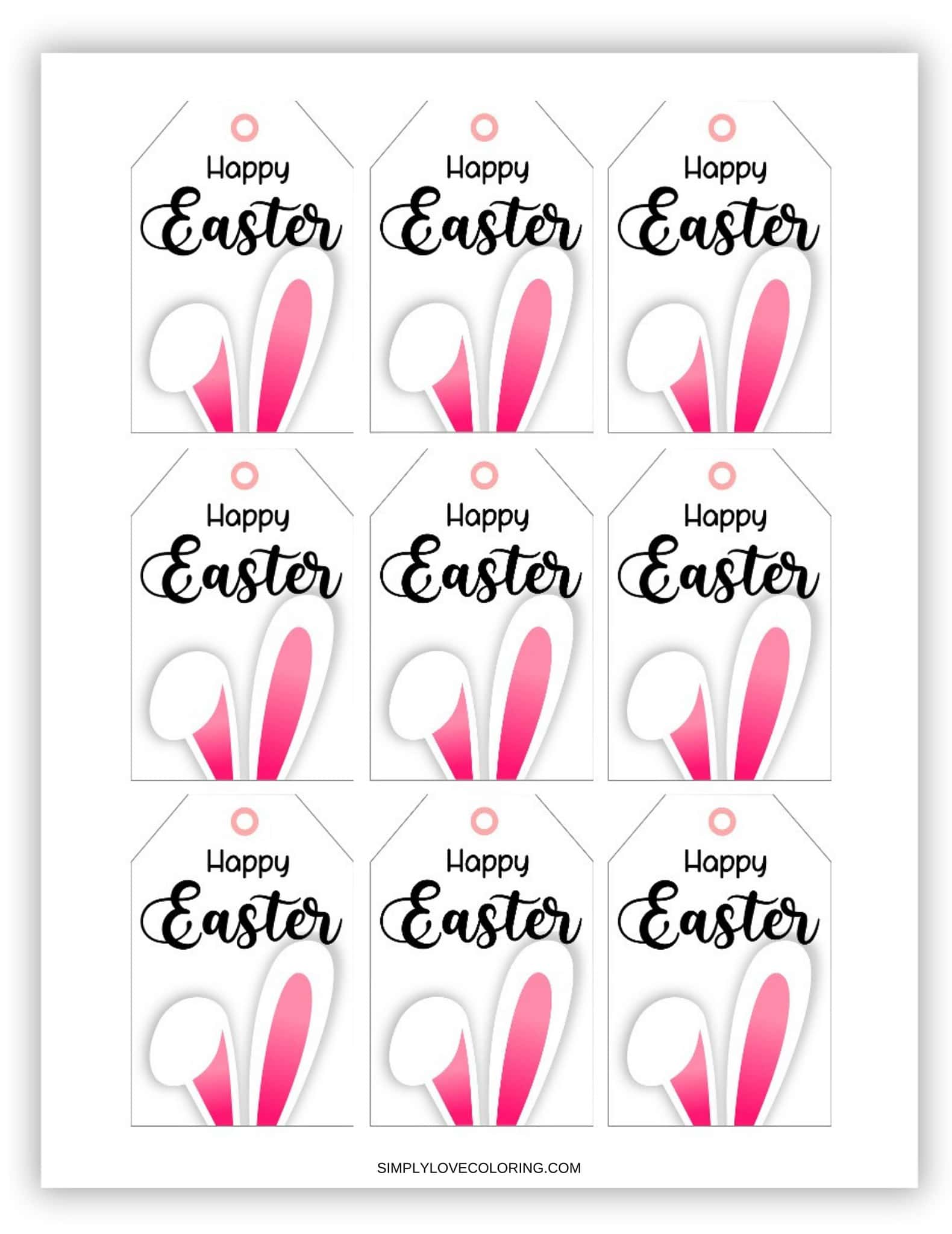 154 Printable Easter Basket Tags (Free PDF Printables) - Simply Love ...