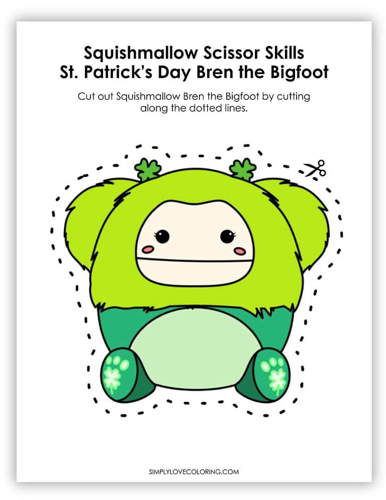 18 Squishmallow Bren the Bigfoot St. Patrick's Day Activities (Free PDF ...