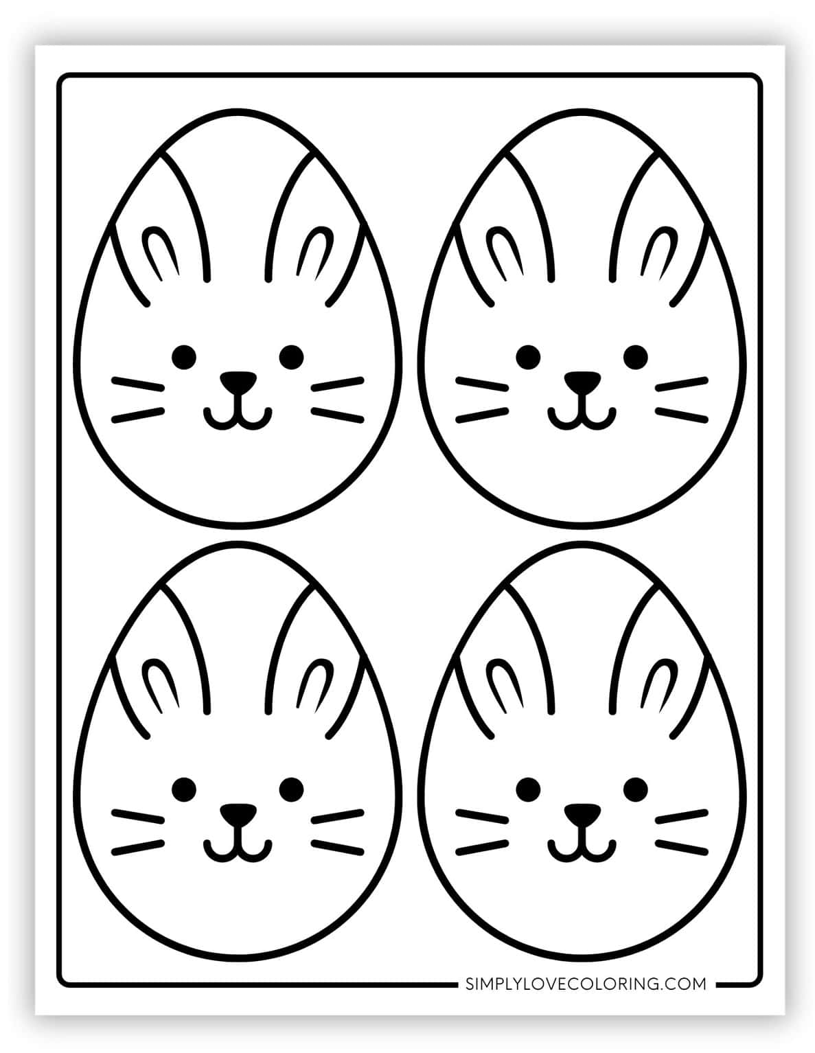 40 Easter Egg Template Designs (Free PDF Printables) - Simply Love Coloring