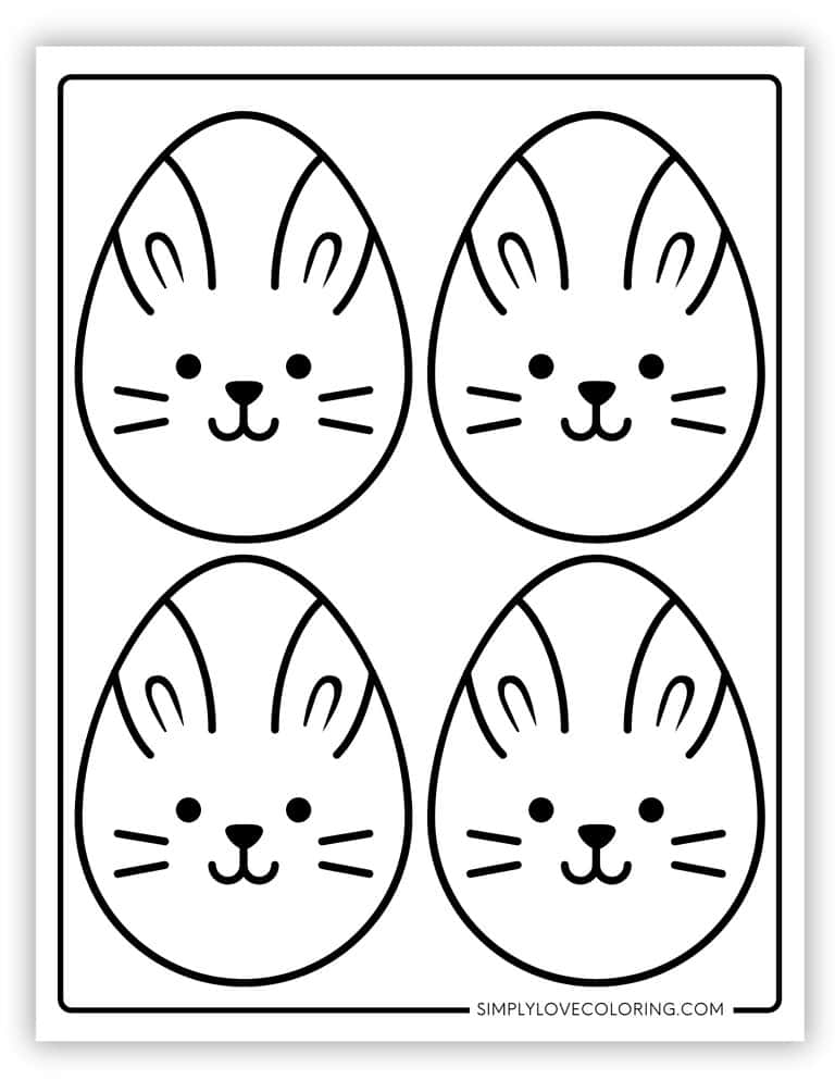 40 Easter Egg Template Designs (Free PDF Printables) - Simply Love Coloring