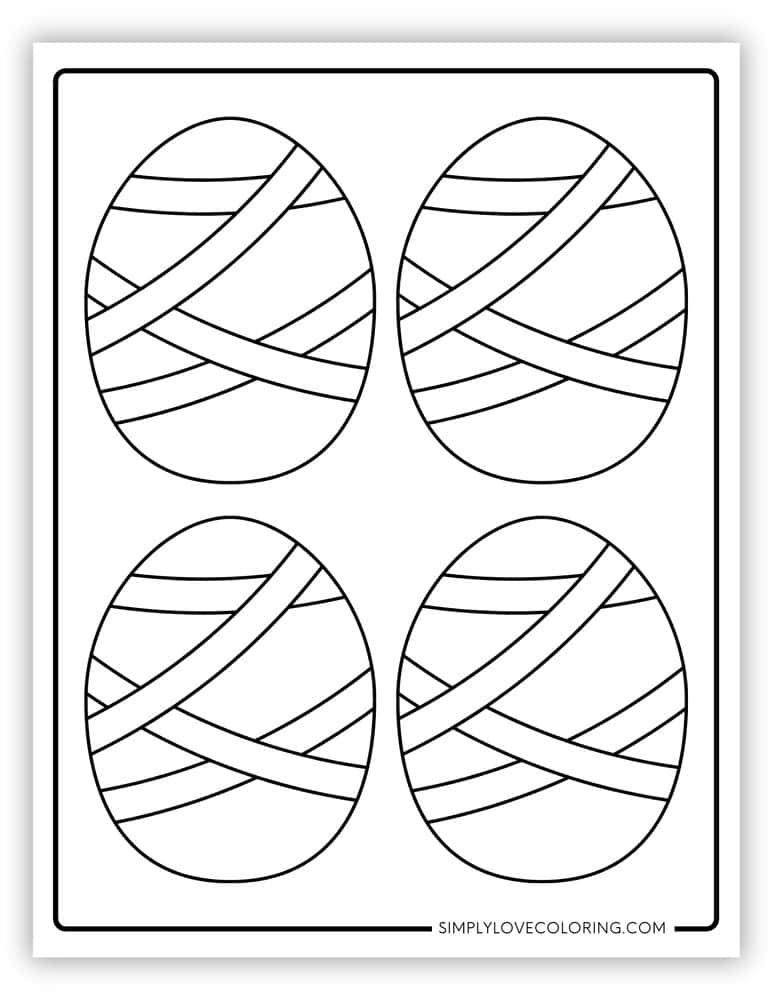 40 Easter Egg Template Designs (Free PDF Printables) - Simply Love Coloring