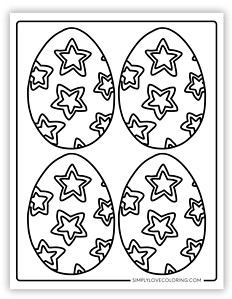 40 Easter Egg Template Designs (Free PDF Printables) - Simply Love Coloring