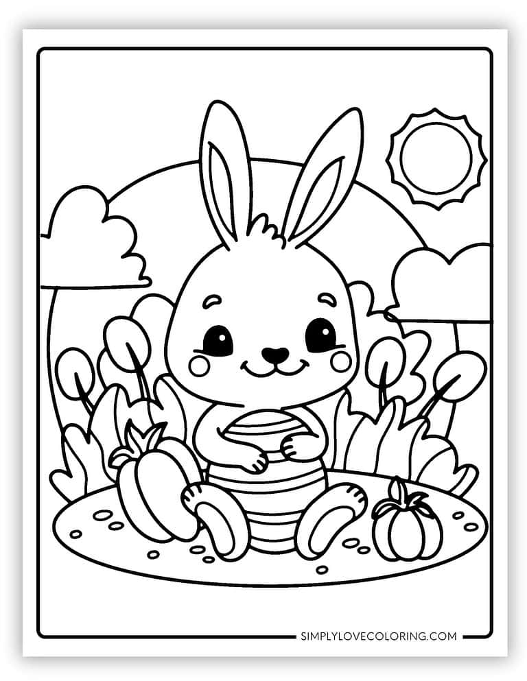 31 Easter Bunny Coloring Pages (Free PDF Printables) - Simply Love Coloring