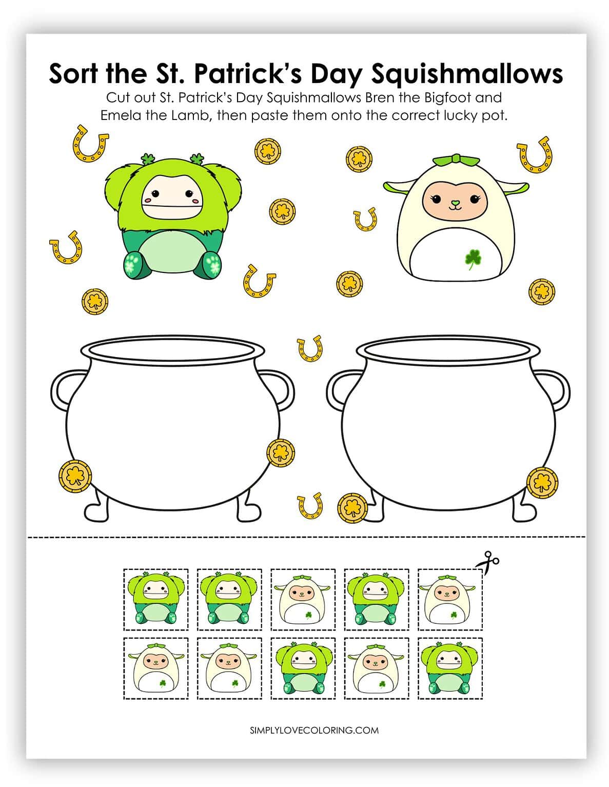 18 Squishmallow Bren the Bigfoot St. Patrick's Day Activities (Free PDF ...