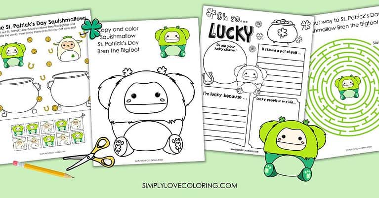 18 Squishmallow Bren the Bigfoot St. Patrick's Day Activities (Free PDF ...