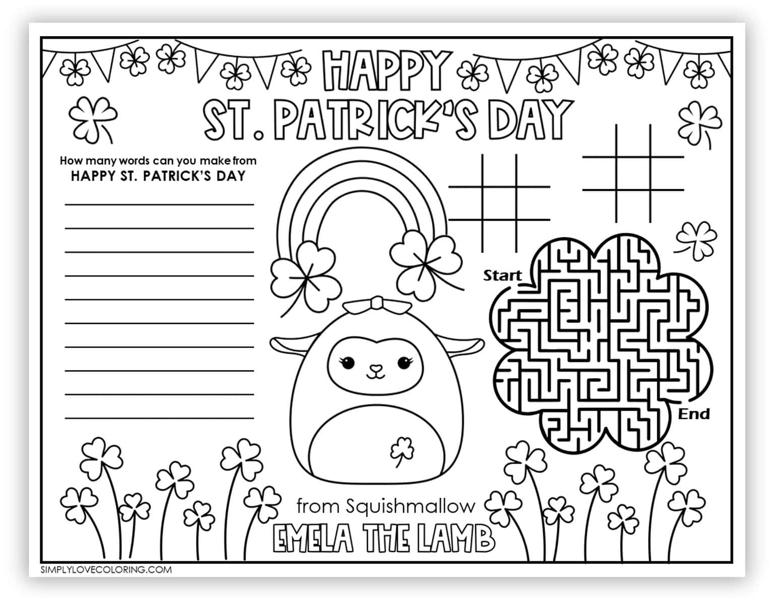 19 Squishmallow Emela the Lamb St. Patrick's Day Activities (Free PDF ...
