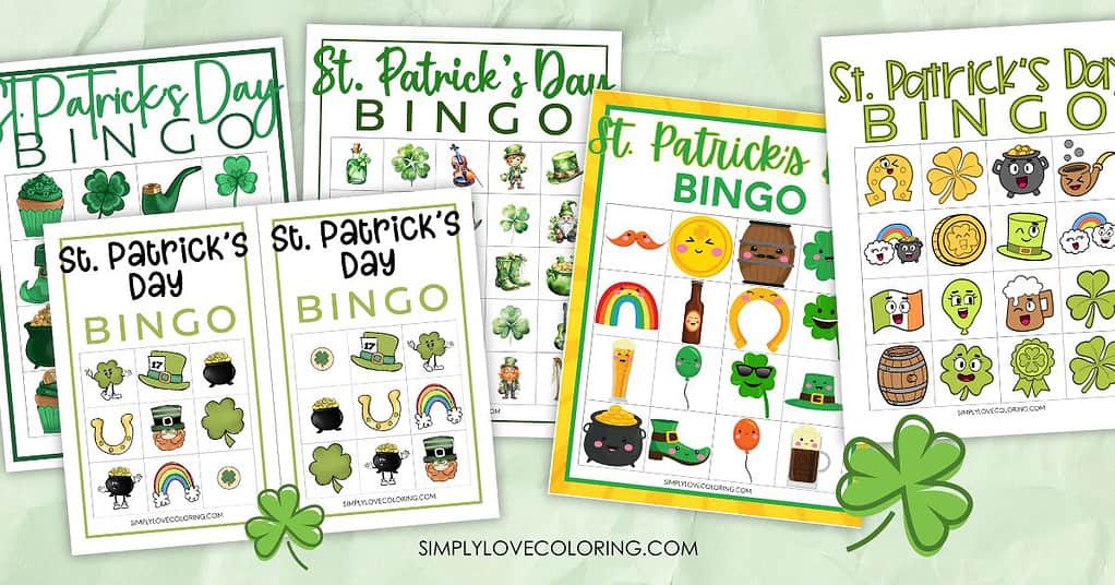 St. Patrick's Day Bingo (Free PDF Printables) - Simply Love Coloring