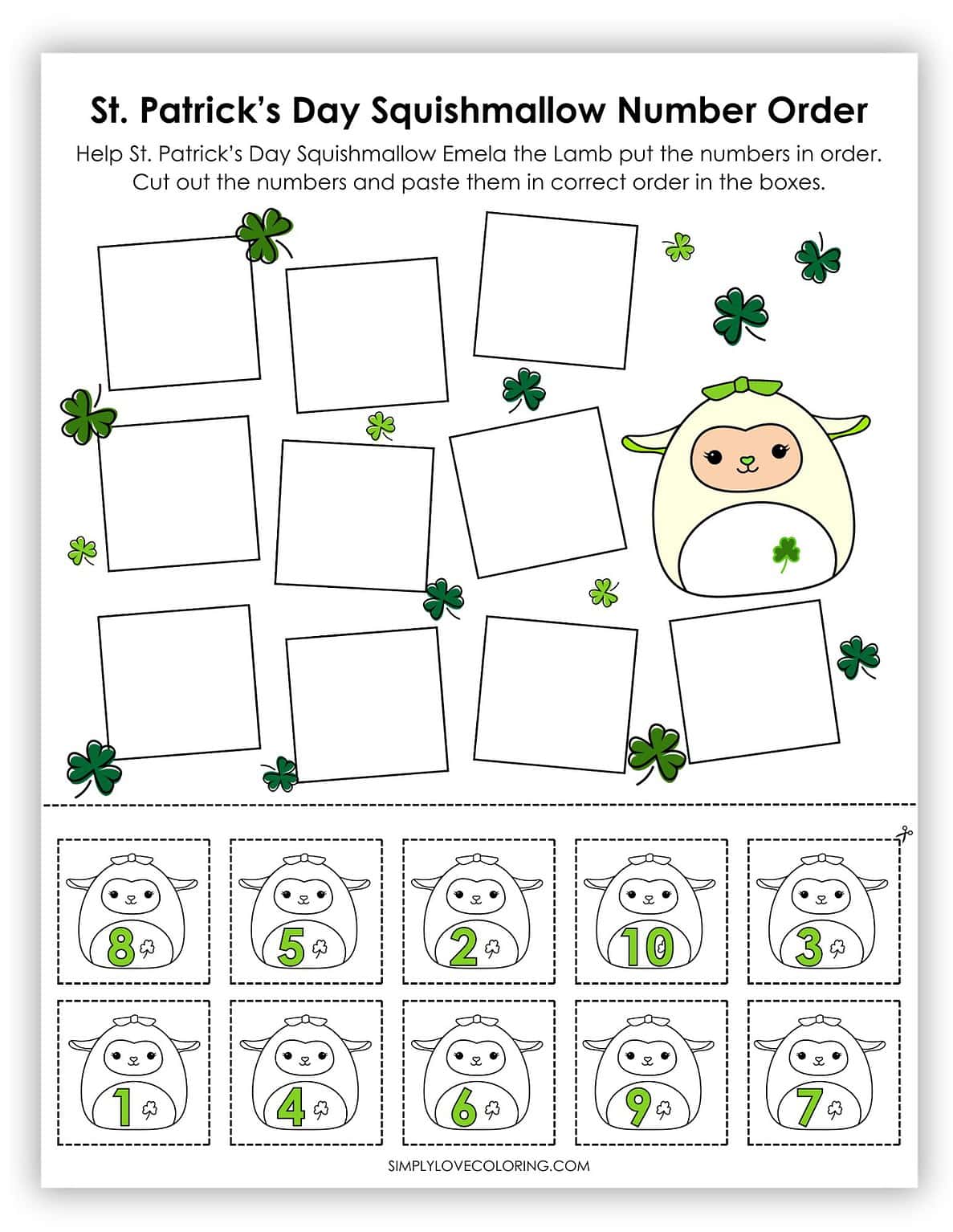 19 Squishmallow Emela the Lamb St. Patrick's Day Activities (Free PDF ...