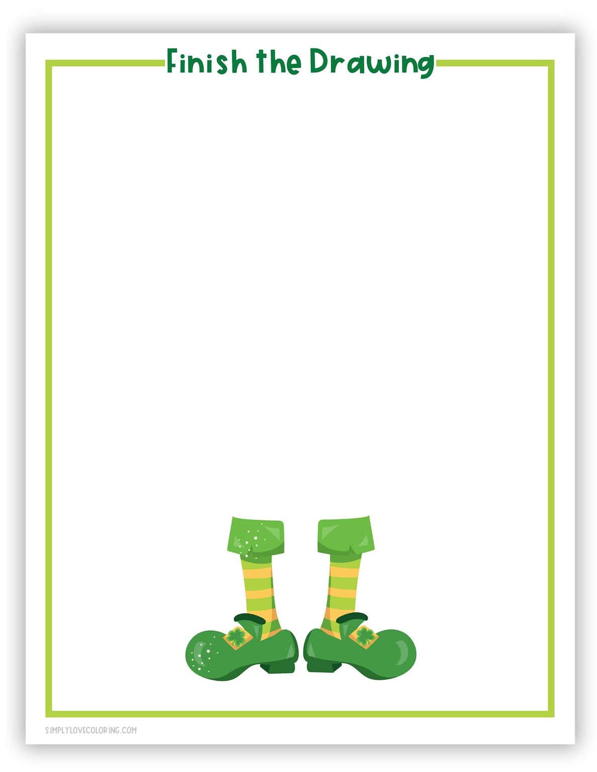 13 St. Patrick's Day Finish the Drawing (Free PDF Printables) - Simply ...