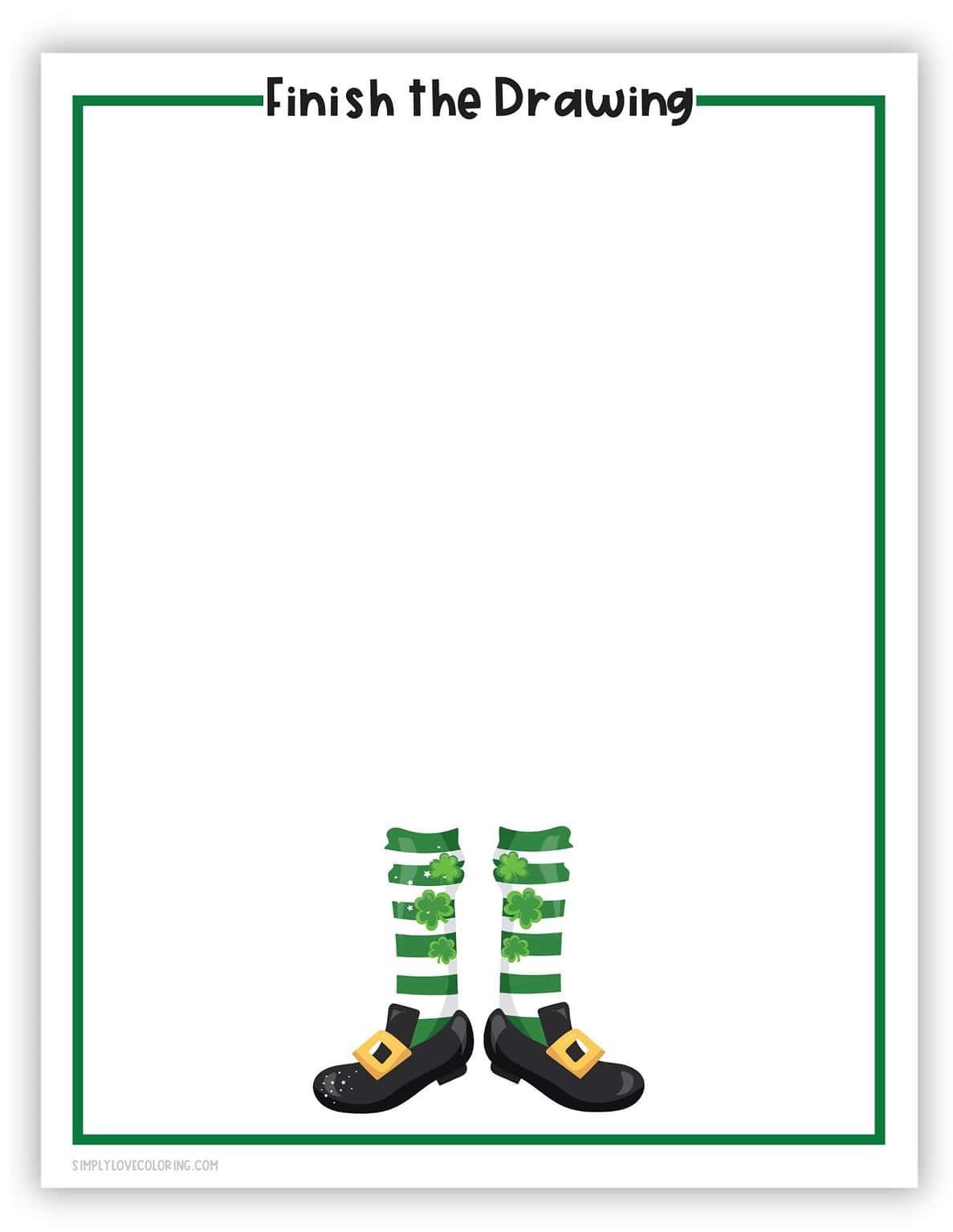 13 St. Patrick's Day Finish the Drawing (Free PDF Printables) - Simply ...
