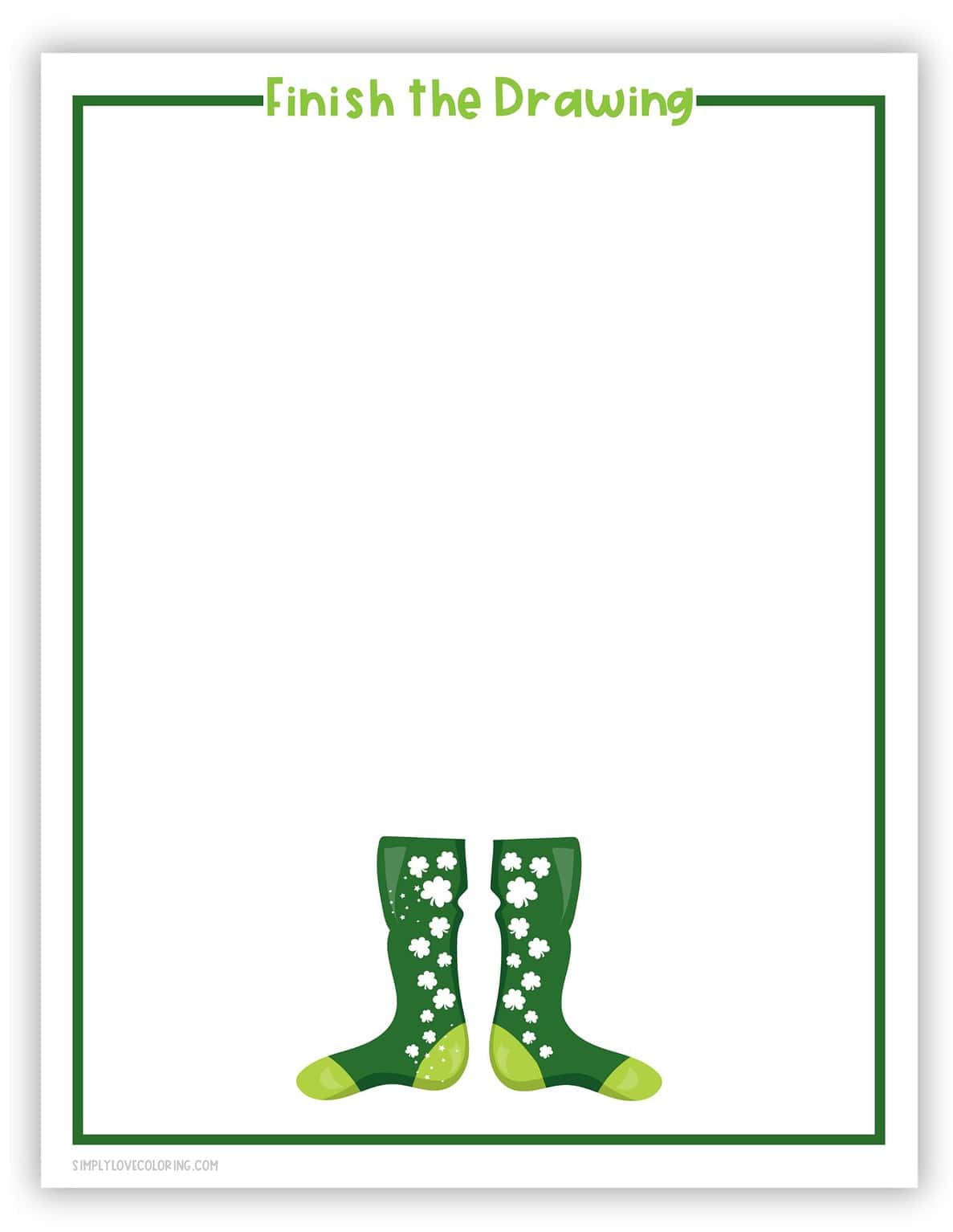 13 St. Patrick's Day Finish the Drawing (Free PDF Printables) - Simply ...
