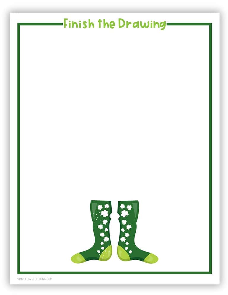 13 St. Patrick's Day Finish the Drawing (Free PDF Printables) - Simply ...