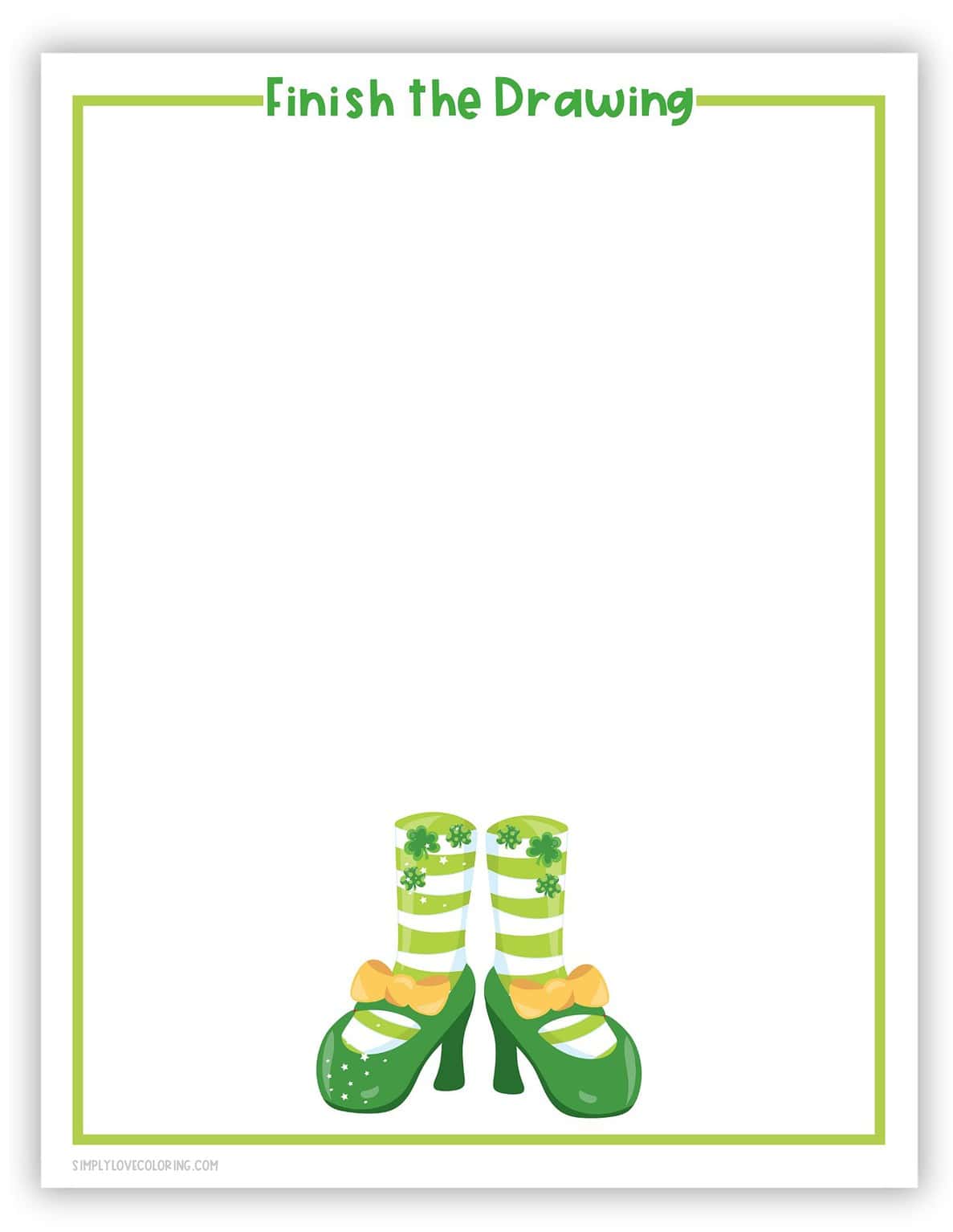 13 St. Patrick's Day Finish the Drawing (Free PDF Printables) - Simply ...