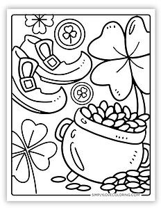 20 Pot of Gold Coloring Pages (Free PDF Printables) - Simply Love Coloring