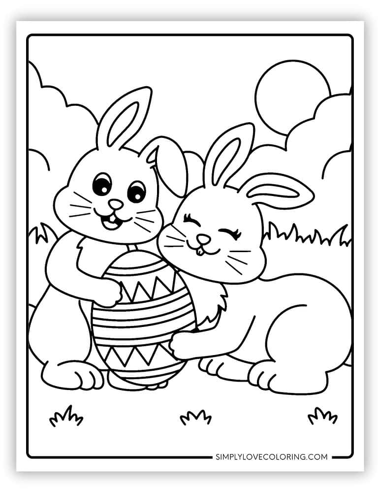 31 Easter Bunny Coloring Pages (Free PDF Printables) - Simply Love Coloring