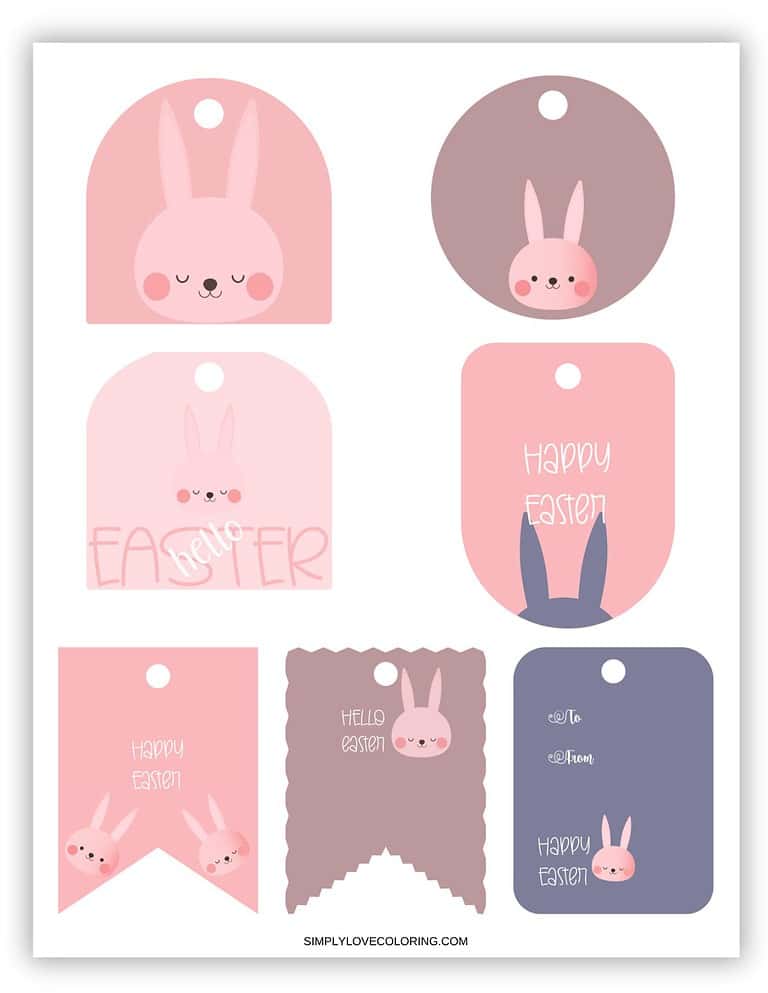 154 Printable Easter Basket Tags (Free PDF Printables) - Simply Love ...