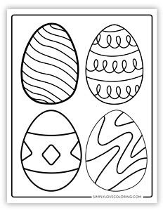 40 Easter Egg Template Designs (Free PDF Printables) - Simply Love Coloring