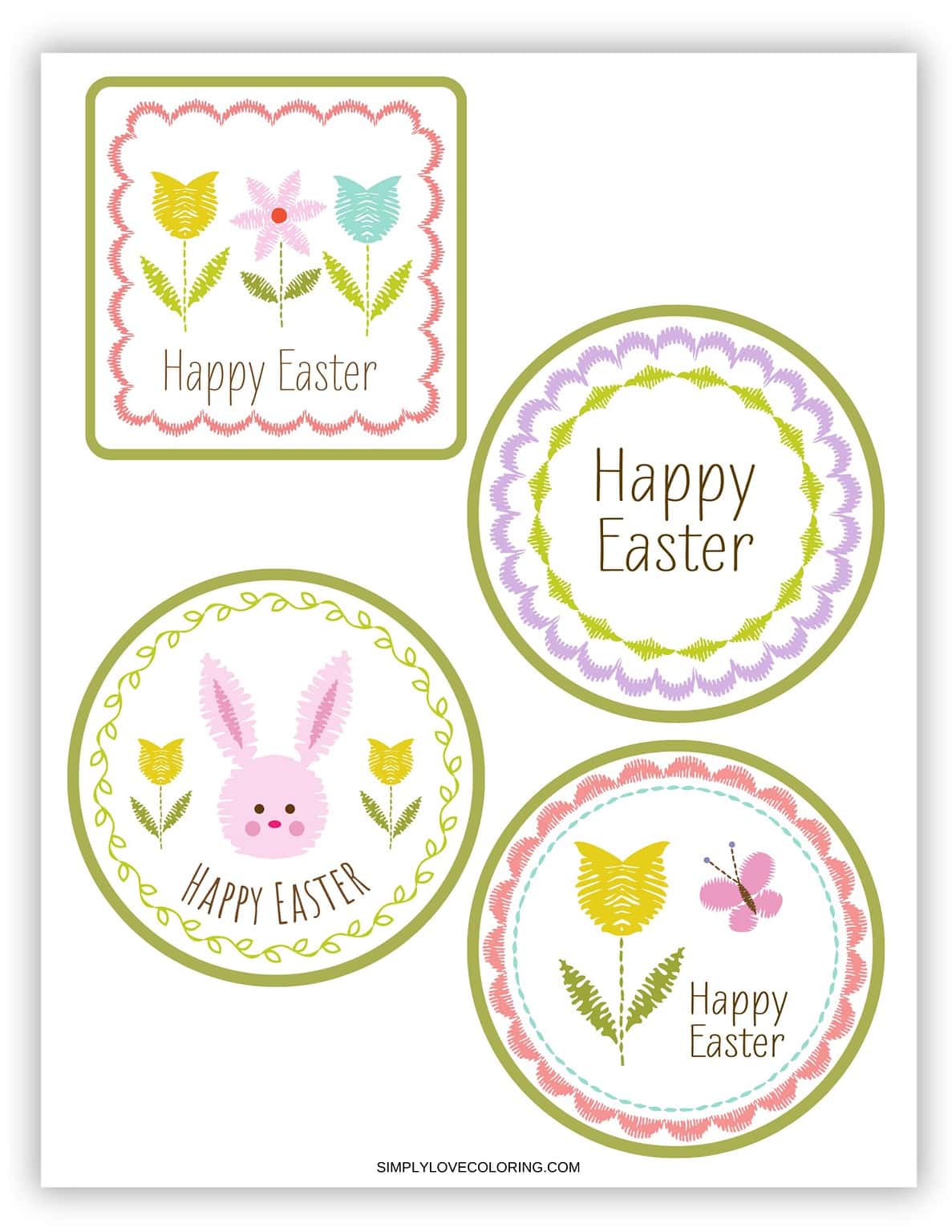 154 Printable Easter Basket Tags (Free PDF Printables) - Simply Love ...