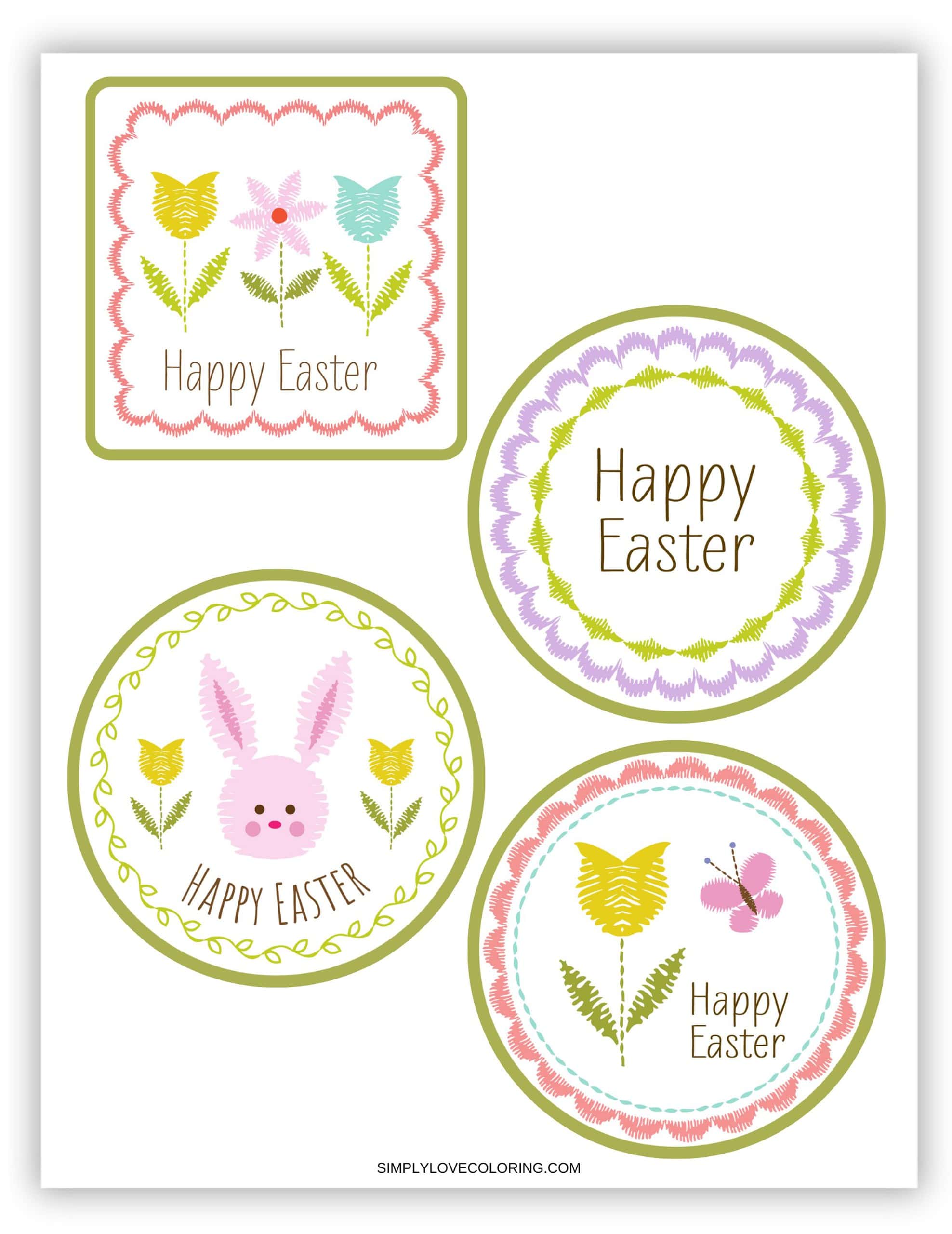 154 Printable Easter Basket Tags (Free PDF Printables) - Simply Love ...