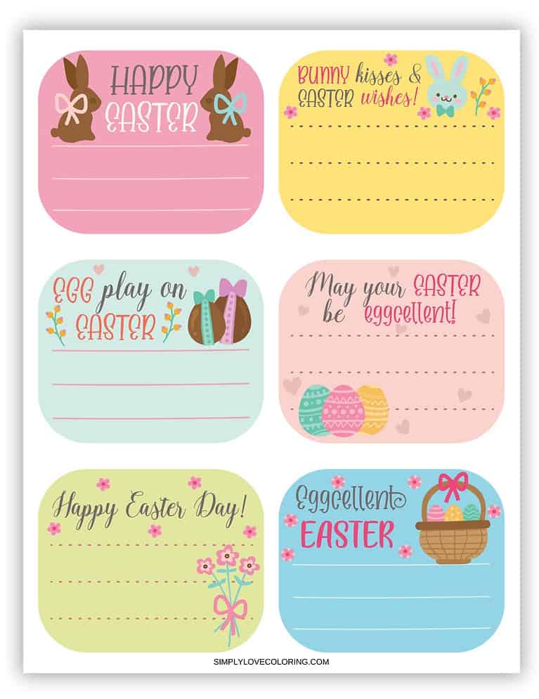154 Printable Easter Basket Tags (Free PDF Printables) - Simply Love ...