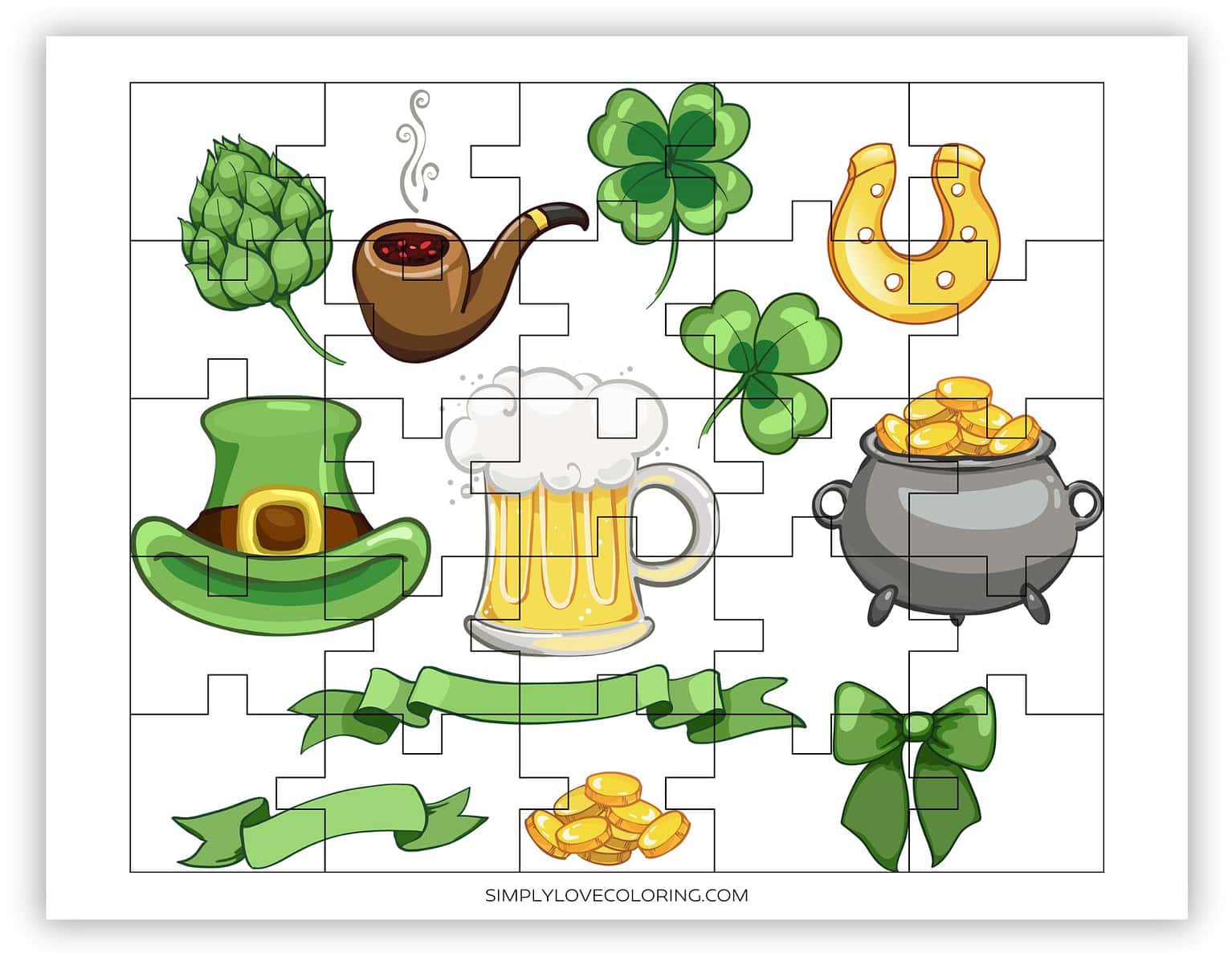 St. Patrick's Day Jigsaw Puzzle Printable (Free PDF Downloads) - Simply ...