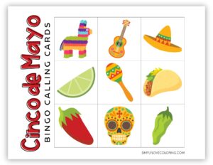 Cinco de Mayo Bingo (Free PDF Printables) - Simply Love Coloring