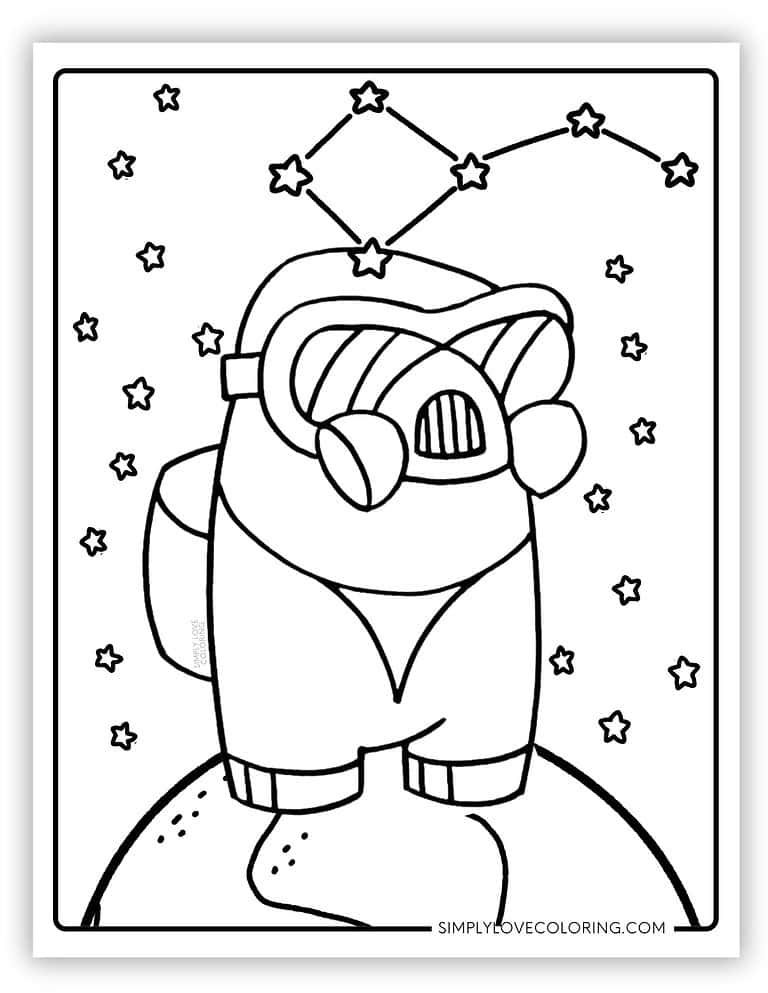 Among Us Coloring Pages (Free PDF Printables) - Simply Love Coloring