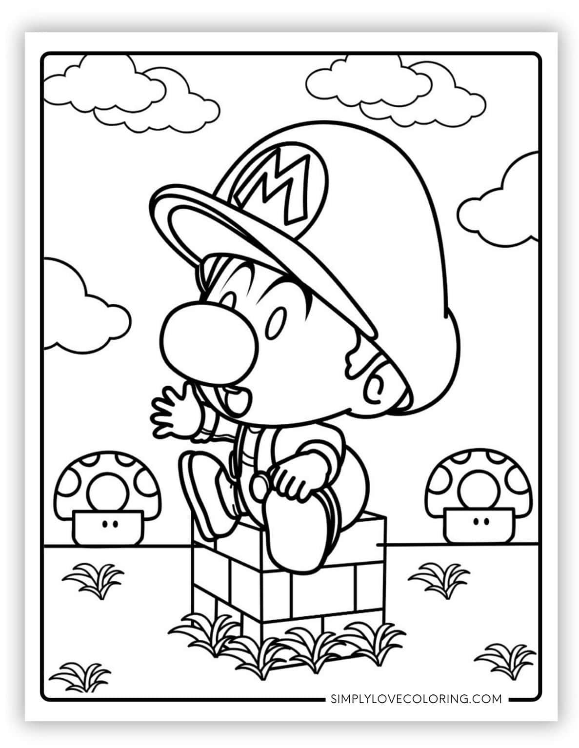 62 Mario Coloring Pages (Free PDF Printables) - Simply Love Coloring