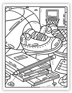 Fun Basketball Coloring Pages (Free PDF Printables) - Simply Love Coloring