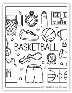 Fun Basketball Coloring Pages (Free PDF Printables) - Simply Love Coloring