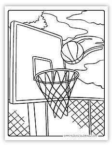 Fun Basketball Coloring Pages (Free PDF Printables) - Simply Love Coloring
