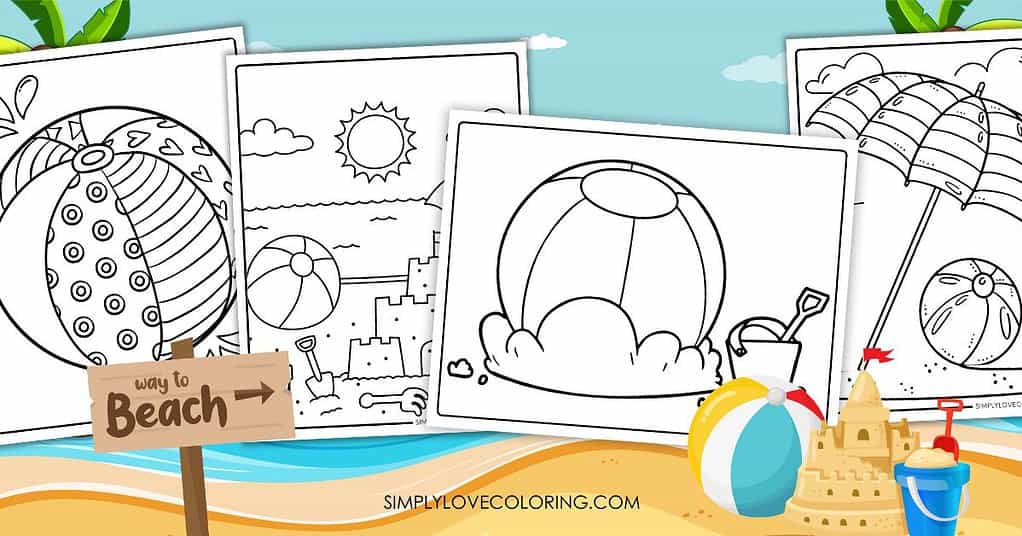 Fun Beach Ball Coloring Pages (Free PDF Printables) - Simply Love Coloring