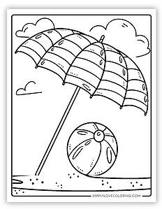 Fun Beach Ball Coloring Pages (Free PDF Printables) - Simply Love Coloring