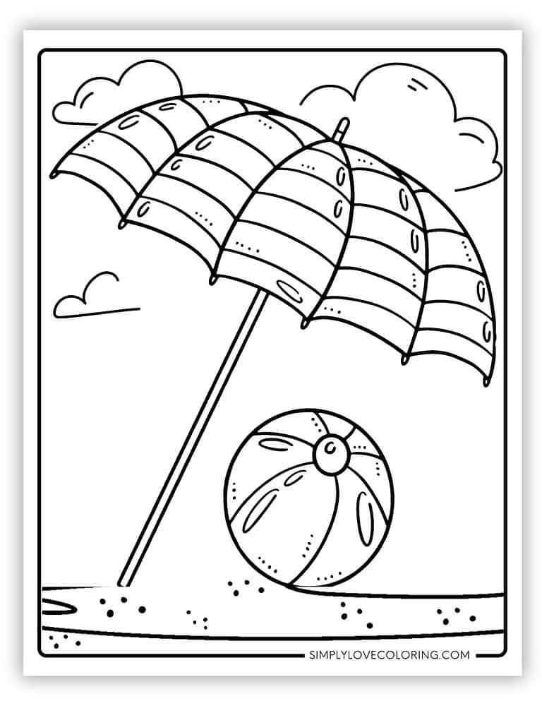 Fun Beach Ball Coloring Pages (Free PDF Printables) - Simply Love Coloring