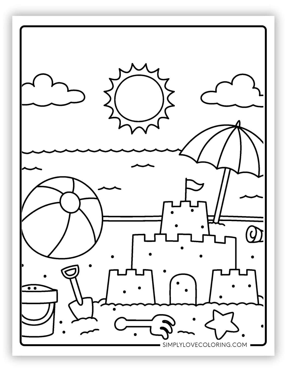 Fun Beach Ball Coloring Pages (Free PDF Printables) - Simply Love Coloring
