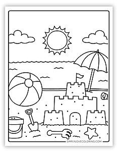 Fun Beach Ball Coloring Pages (Free PDF Printables) - Simply Love Coloring