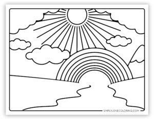 26 Cute Rainbow Coloring Pages (Free PDF Printables) - Simply Love Coloring