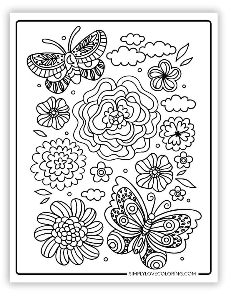 24 Cute Butterfly Coloring Pages (Free PDF Printables) - Simply Love ...