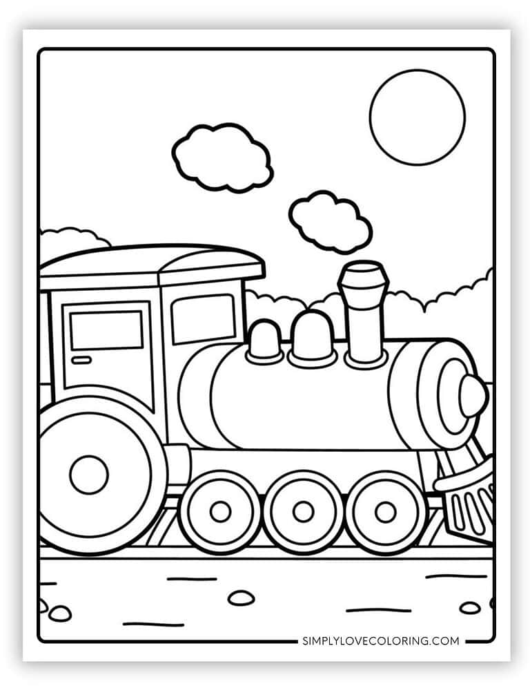 Train Coloring Pages (Free PDF Printables) - Simply Love Coloring