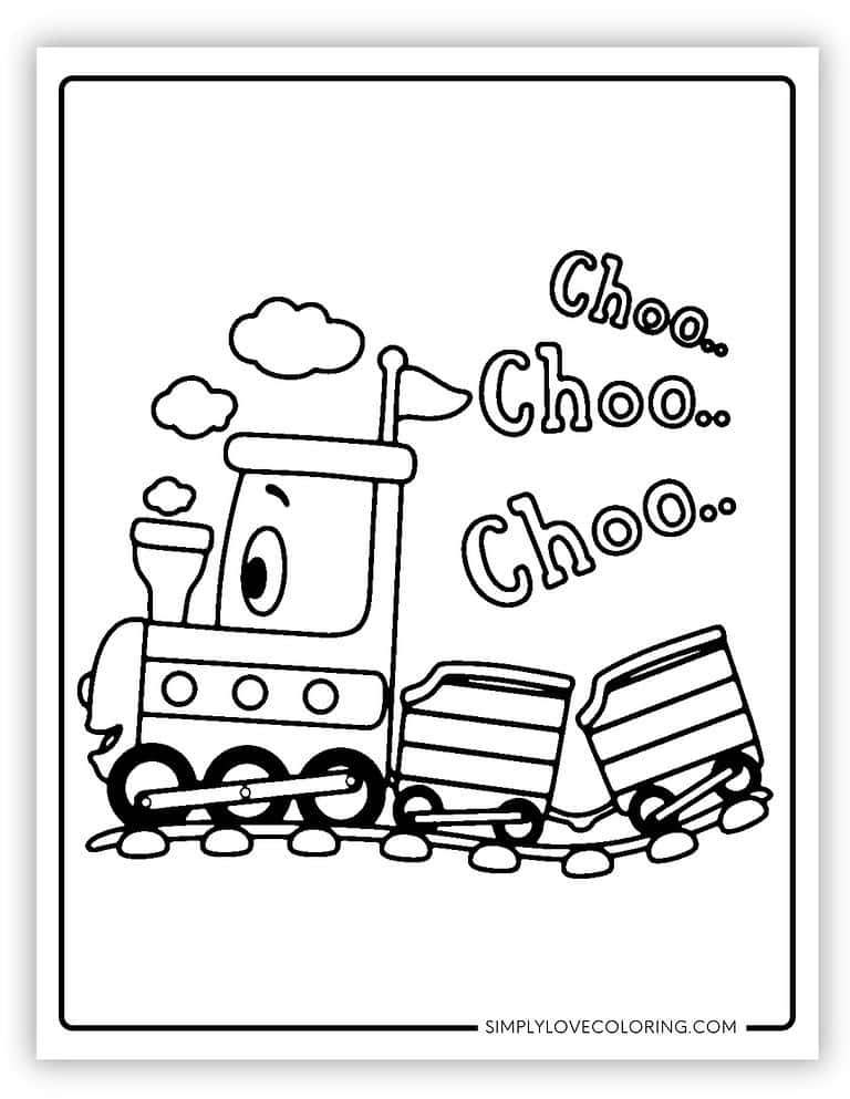 Train Coloring Pages (Free PDF Printables) - Simply Love Coloring