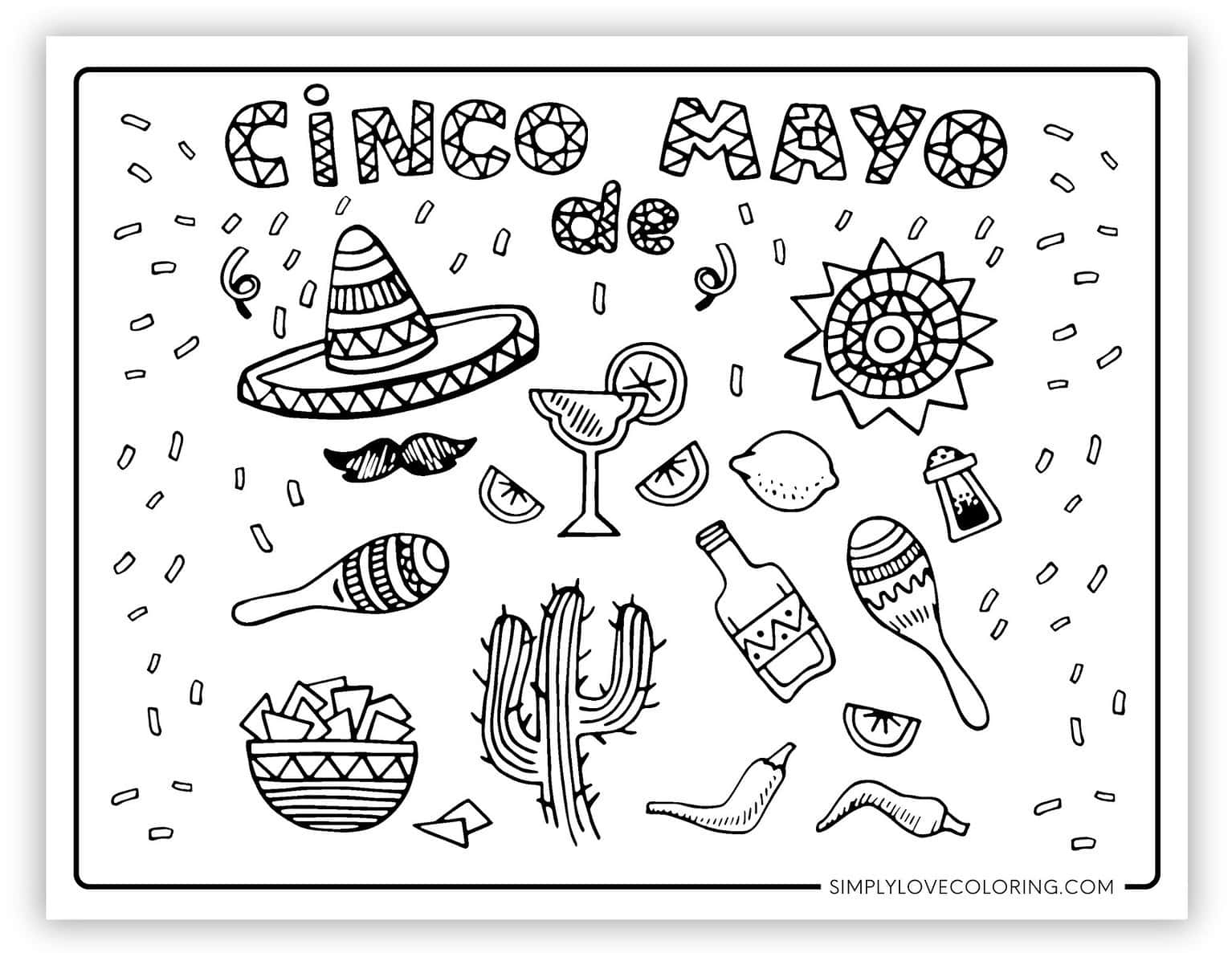 19 Fun Cinco de Mayo Coloring Pages (Free PDF Printables) - Simply Love ...