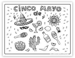 19 Fun Cinco de Mayo Coloring Pages (Free PDF Printables) - Simply Love ...