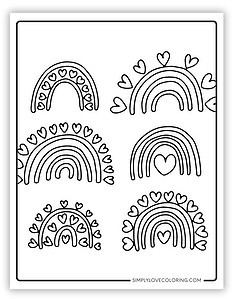 26 Cute Rainbow Coloring Pages (Free PDF Printables) - Simply Love Coloring