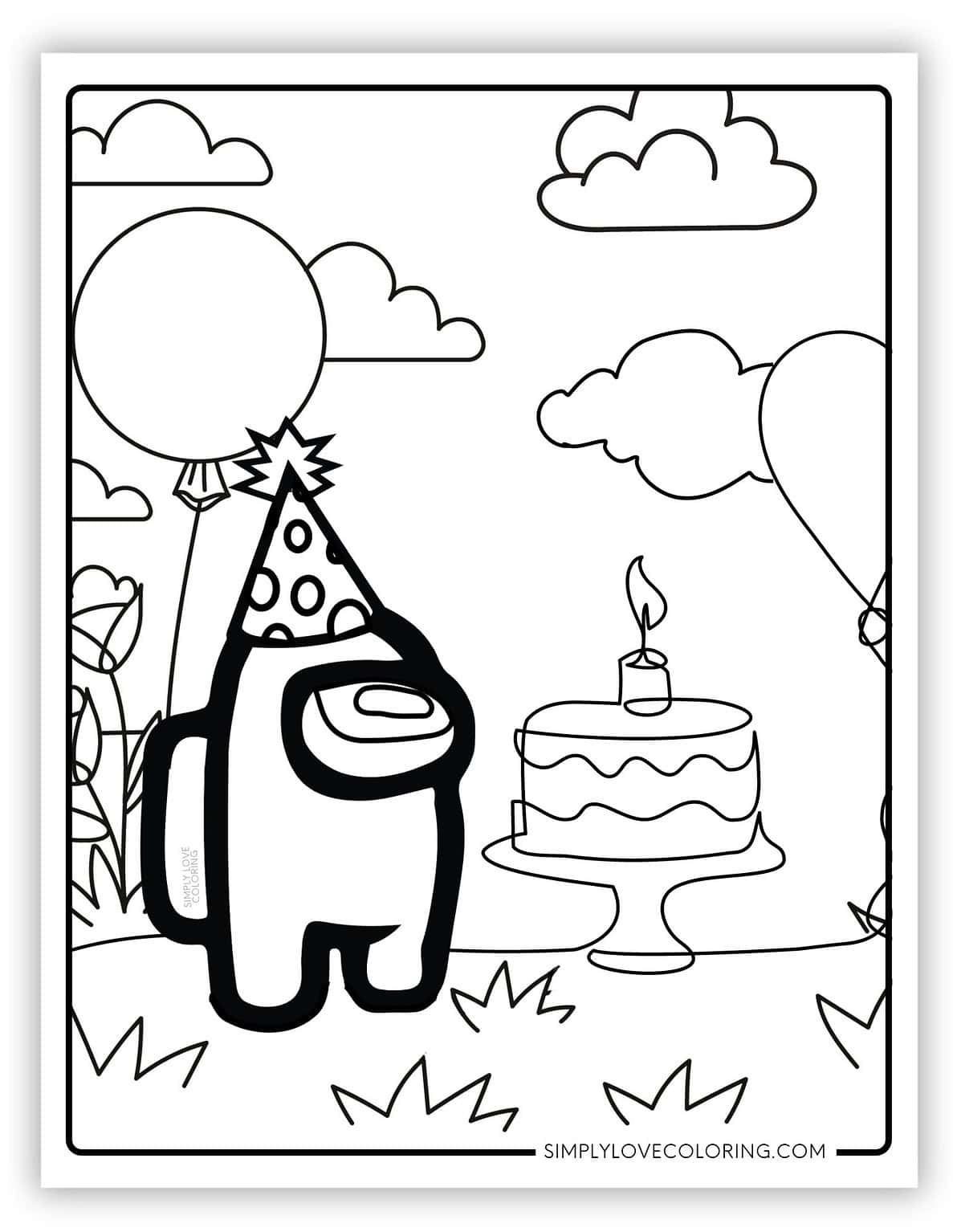 Among Us Coloring Pages (Free PDF Printables) - Simply Love Coloring