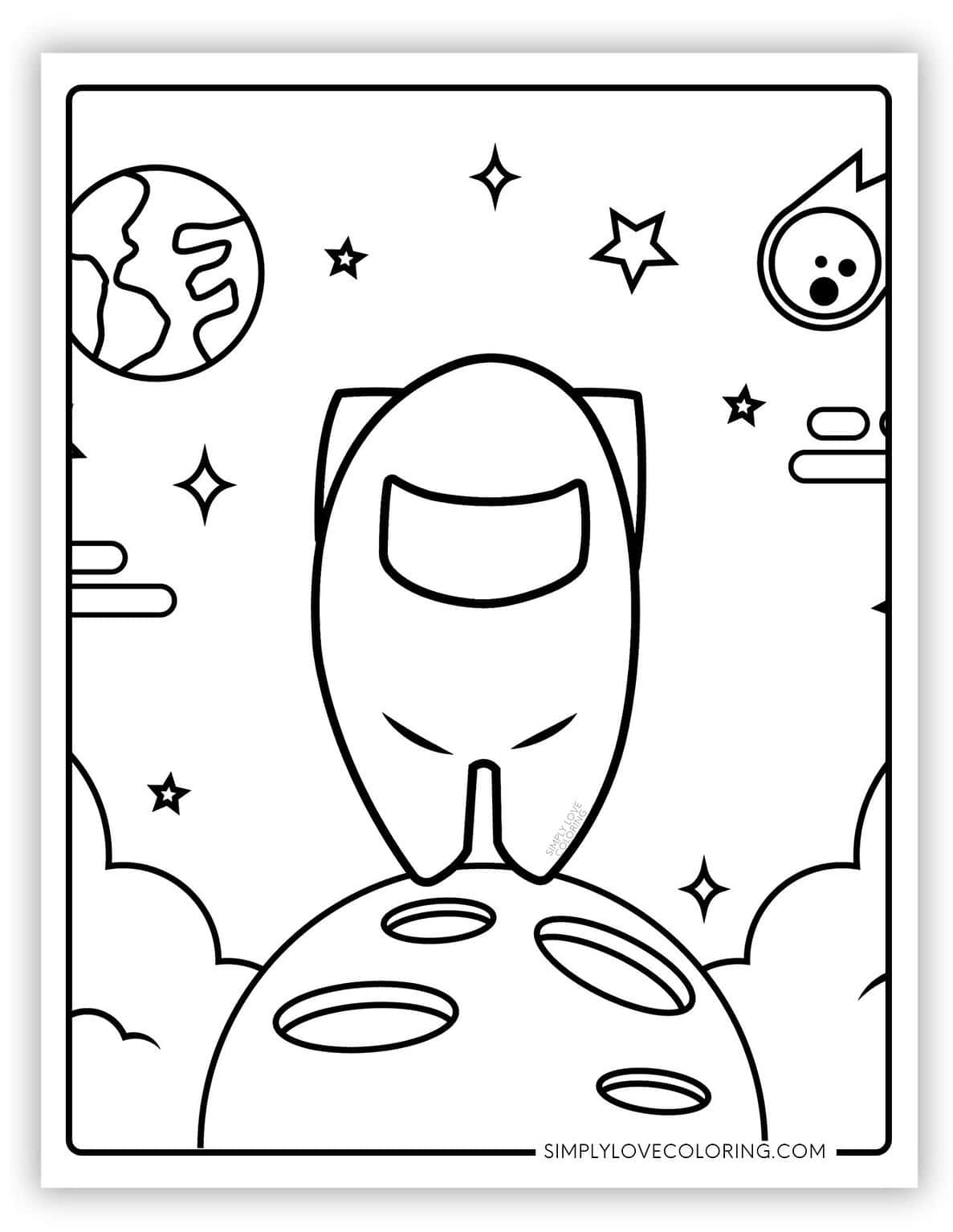 Among Us Coloring Pages (Free PDF Printables) - Simply Love Coloring