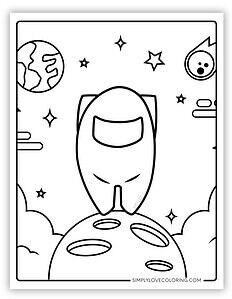 Among Us Coloring Pages (Free PDF Printables) - Simply Love Coloring